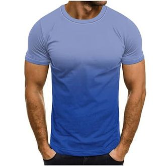 Generic T-shirt &agrave; col rond pour homme, l&eacute;ger, d&eacute;contract&eacute;, &eacute;l&eacute;gant, extensible, confortable, respirant, basique &agrave; manches courtes, chemise de course &agrave; pied et