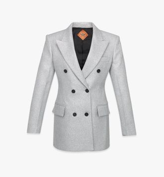 MCM Lurex-Tweed-Blazer in Metallic-Optik