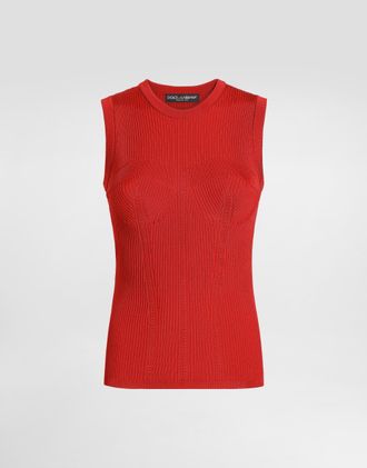 Dolce & Gabbana Strick-top - Frau Blusen Und Tops Rot 44