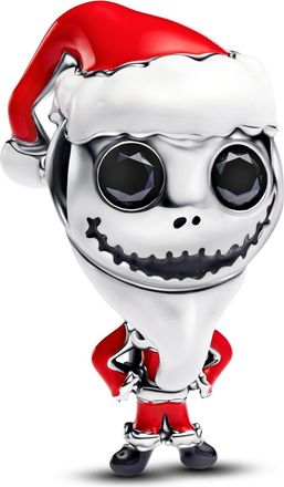 Pandora Disney Disney Nightmare Before Christmas Jack Skellington Charm aus Sterling Silber mit künstlichen Kristallen, Kompatibel Moments, 793979C01