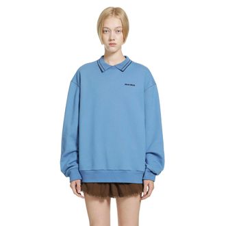 Miu Miu Cotton Fleece Polo Sweatshirt