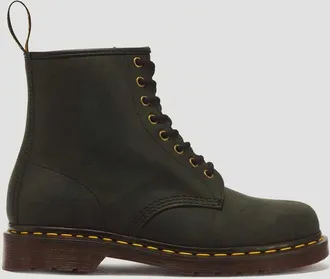 Dr. Martens 1460 Crazy Horse Leder Stiefel in Gr&uuml;n, Gr&ouml;&szlig;e: 36