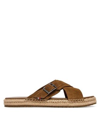 Tommy Hilfiger Espadrilles Buckle Flexible Sandals FM0FM05772 Braun