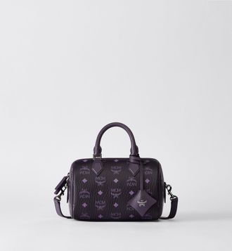 MCM Ella Boston Tasche in Visetos DEEP PURPLE VISETOS