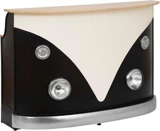 Atmosphera Meuble de Bar Van Gaston 152cm Noir & Blanc
