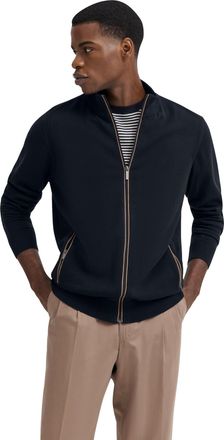 Bugatti Herren Strickjacke Reißverschluss Stehkragen Regular Fit