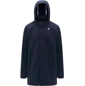 K-Way DUKE BONDED Veste dhiver pour homme Bleu Depth avec capuche amovible K6116YW - Couleur : A2B TG L