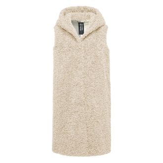 Bomboogie Femme, Vestes, Beige, Taille: 46 FR Long Faux Shearling Vest