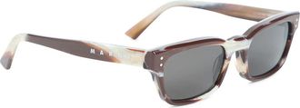 Marni Lunettes De Soleil - Bleu Fonc&eacute;