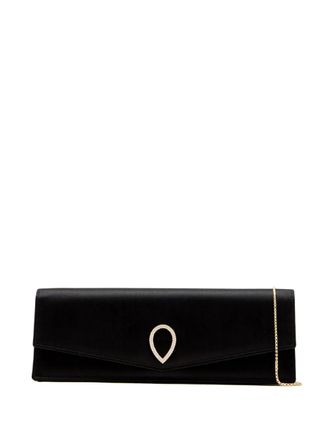 Jennifer Chamandi Clutch aus Satin - Schwarz