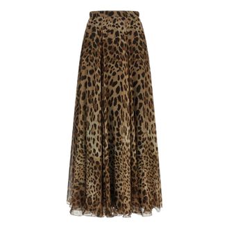 Dolce & Gabbana Femme, Jupes, Brun, Taille: 38 FR Jupe longue