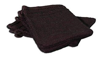 Gözze Lot de 4 Gants de Toilette, Berlin, 100% Coton, 17 x 24 cm - Noir