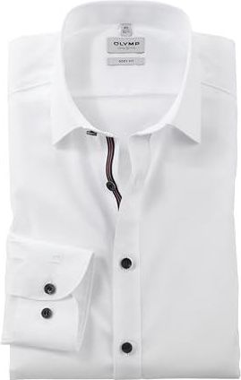 Olymp Level Five Body Fit Chemise stretch &agrave; manches extra longues Blanc, Blanc 00_-, 44