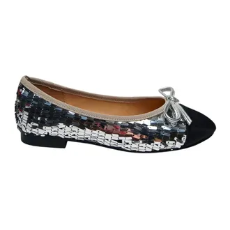 Steve Madden Femme, Chaussures, Gris, Taille: 38 1/2 EU Ballerines &agrave; paillettes