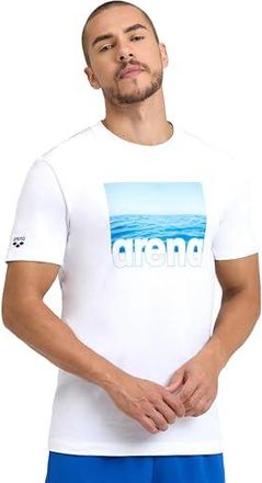 Arena Solide T-Shirt, Blanc/mer, L Homme