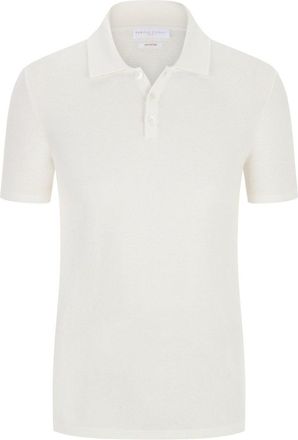 Daniele Fiesoli Unifarbenes Strick-Poloshirt in Reiskornstrickmuster in