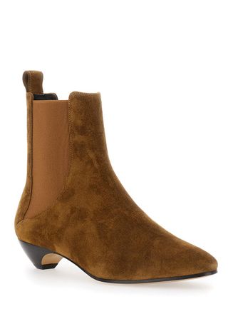 Le Monde Beryl Womens Ankle Boots Beige Suede Brown