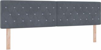 vidaXL Samt-Kopfteil mit Kopfteil Dunkelgrau 180 cm Samt vidaXL