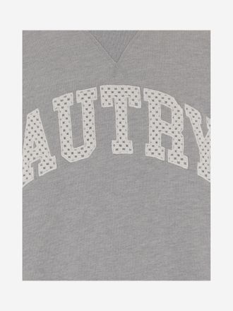 Autry Mens Cotton Sweatshirt With Logo Grey Sweatshirts Sweater