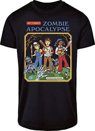 Steven Rhodes My First Zombie Apocalypse Homme T-Shirt Manches Courtes Noir XXL
