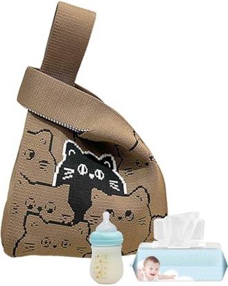 Generico Sac fourre-tout réutilisable pour chat, sac fourre-tout pour chat, sac à main portable, sac pour ordinateur portable pour étudiants, sac de transport 