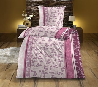 Mesana Bettw&auml;sche Seersucker Mikrofaser 80x80 + 155x220 cm