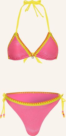 Banana Moon Banana Moon Triangel-Bikini Blucostora Shin Mit Glitzergarn rosa