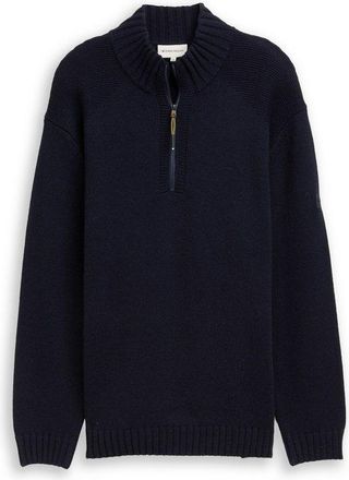 Tom Tailor Strickpullover Pullover & Strickjacken Plus Size - Troyer Strickpullover mit Ripp-Details