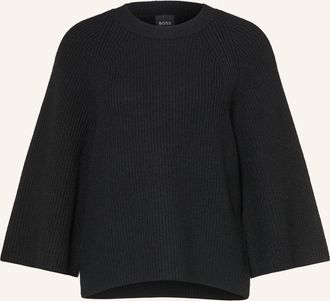 HUGO BOSS Pullover Falinas Mit 3/4-Arm schwarz
