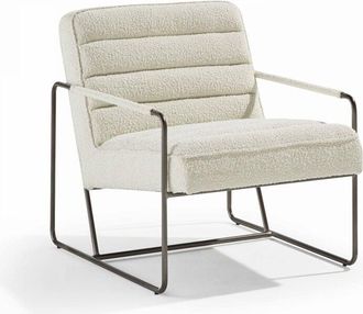 Oviala Sessel aus Schlingenstoff Weiß