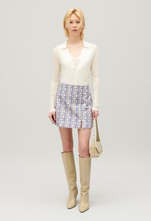 Claudie Pierlot Kurzer Trapez-Rock mit Monogramm