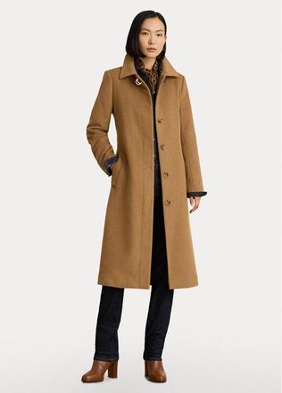 Lauren Ralph Lauren Wollmantel 297P23444001 Hellbraun Regular Fit
