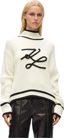 Karl Lagerfeld Damen, Strickwaren, Wei&szlig;, SGr&ouml;&szlig;e