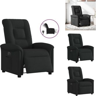 vidaXL Vidaxl - Relaxsessel Elektrisch Schwarz Stoff - Relaxsessel - Relaxstuhl - Sessel - Fernsehsessel