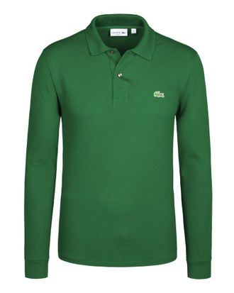 Lacoste Langarm-Poloshirt mit Krokodil-Aufn&auml;her, Classic Fit in