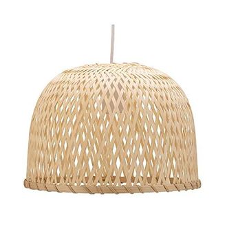 Pauleen 48201 Woody Pearl Pendelleuchte max. 20 Watt Beige, Weiß Bambus, Metall E27