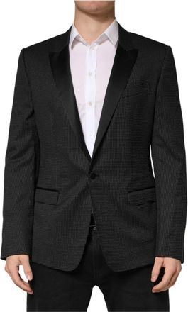 Dolce & Gabbana Homme, Costumes, Noir, Taille: XL Veste crois&eacute;e Fantasy