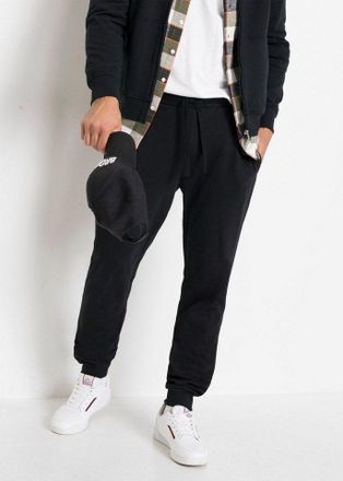 Bonprix Jogginghose (Packung, 2-tlg) aus Baumwolle und Polyester, mit elastischen B&uuml;ndchen am Saum
