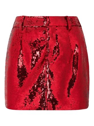 Philipp Plein minijupe &agrave; sequins - Rouge
