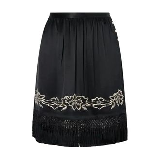 Bode Phantasm Fransenrock - - Skirts - Damen - Schwarzk - 2XS