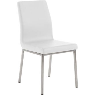Clp Chaise dapparence moderne en cadre en acier et assis dans diff&eacute;rentes couleurs comme colore : Blanc