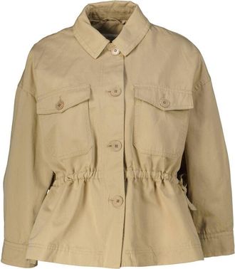 Max Mara Damen Jacke aus Baumwolle und Leinen EGER