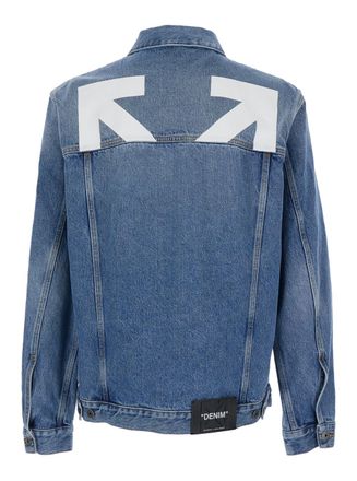 Off-white Mens Denim Jacket Blue Cotton Coat