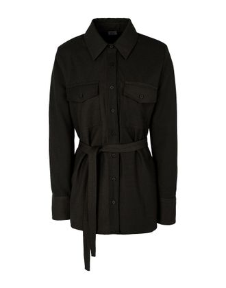 8 by YOOX BELTED SHIRT W/FRONT POCKETS