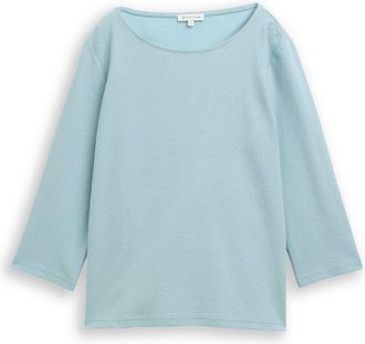 Tom Tailor 3/4-Arm-Shirt T-Shirt Langarmshirt mit Ottoman-Struktur