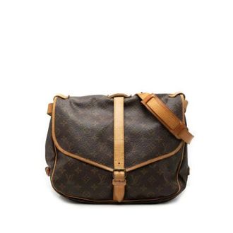 Louis Vuitton Sac bandouli&egrave;re Saumur Pre-owned - Femme - Pre-owned - Brun - Taille: ONE Size
