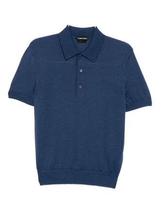 Tom Ford polo en maille - Bleu