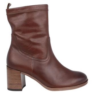 Gabor Eleganter Leder Kn&ouml;chelstiefel - Braun - - Shoes - Damen - Braun - 40 1/2 EU