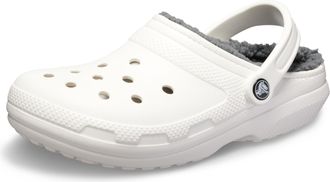 Crocs Unisex Erwachsene Classic Lined Clog Clog, White/Grey, 34/35 EU
