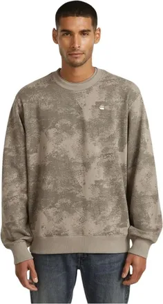 G-Star Homme, Sweatshirts et sweats &agrave; capuche, Gris, Taille: M Pull imprim&eacute; int&eacute;gral